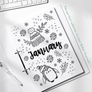 12 Month Cover Pages, 12 Month Title Insert, Editable Monthly Journal ...