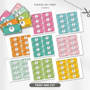 Editable Screen Time Chart With Reward Bucks, Kids Chore Chart, Pretend ...