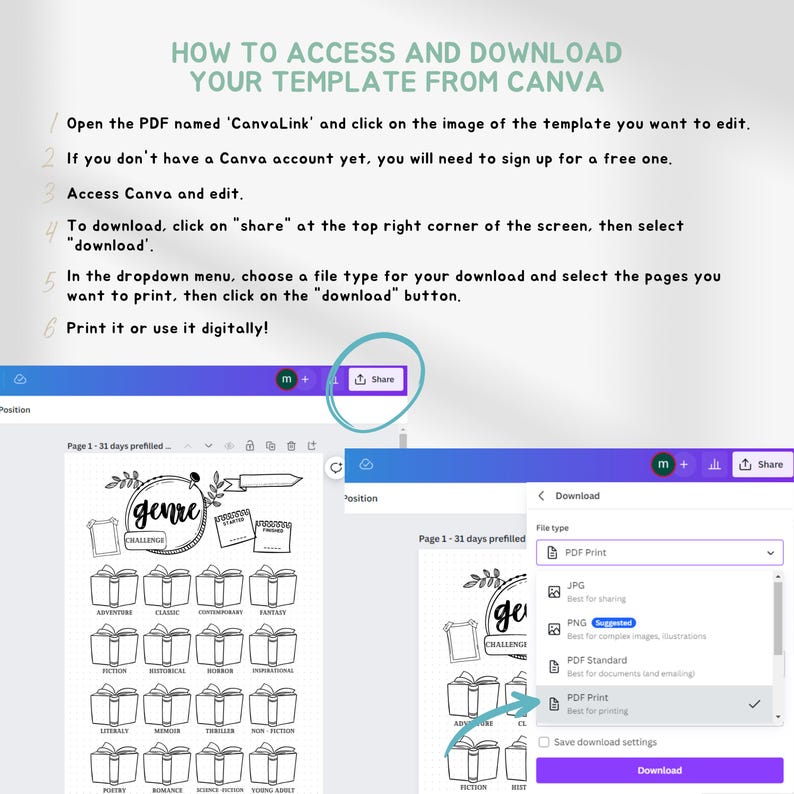 Book Genre Reading Challenge, Book Genre Game, Reading Journal Page ...