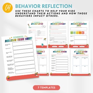 Editable Kids Behavior Chart Bundle, Toddler Behavior Tracker, Visual ...