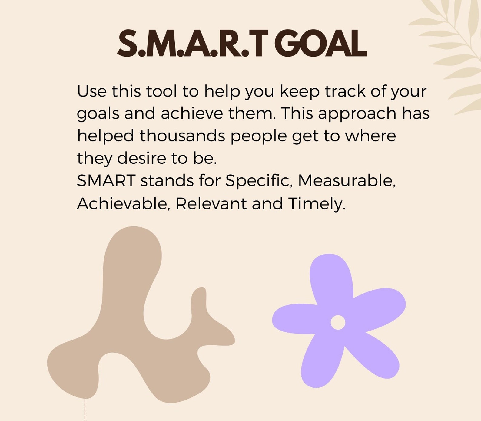 Printable Goals Worksheet, Goal Setting, Goal Planner, Smart Goals, My ...