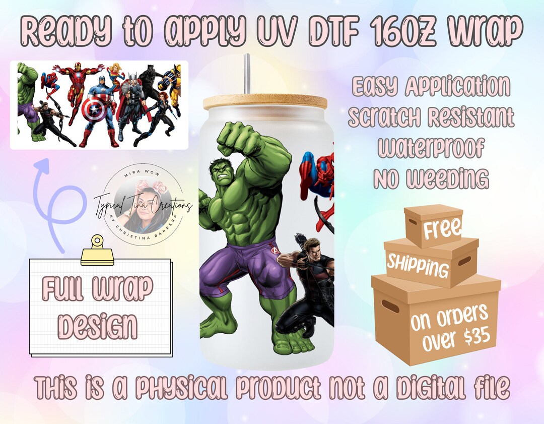UVDTF Cup Wrap Ready to Apply High Quality Printed in House Easy ...