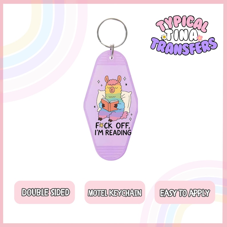 Uvdtf Motel Keychain Decal Ready To Apply High Quality Printed In