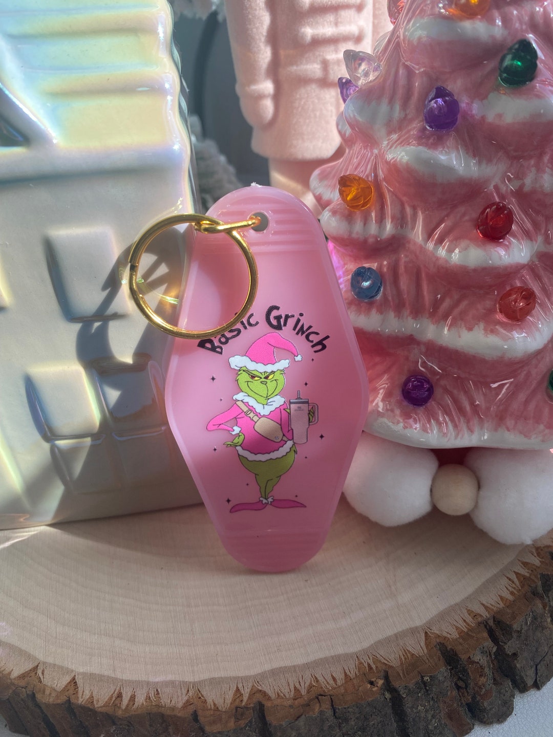 Basic Grinch Tumbler and Bumbag Retro Motel Keychain Trendy Merch ...