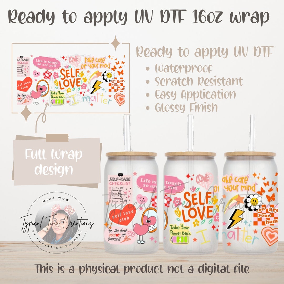 Self Love Self Care Ready to Apply UV DTF Wrap No Heat - Etsy