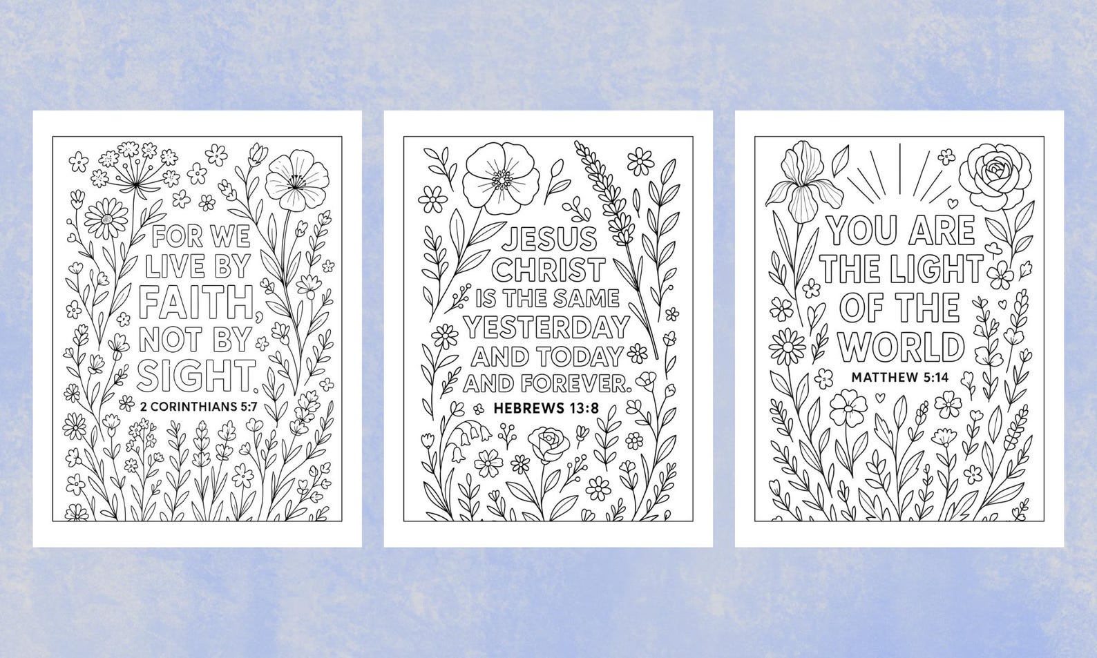 Bible Verse Coloring Pages | Christian Coloring Book for Adults & Teens ...