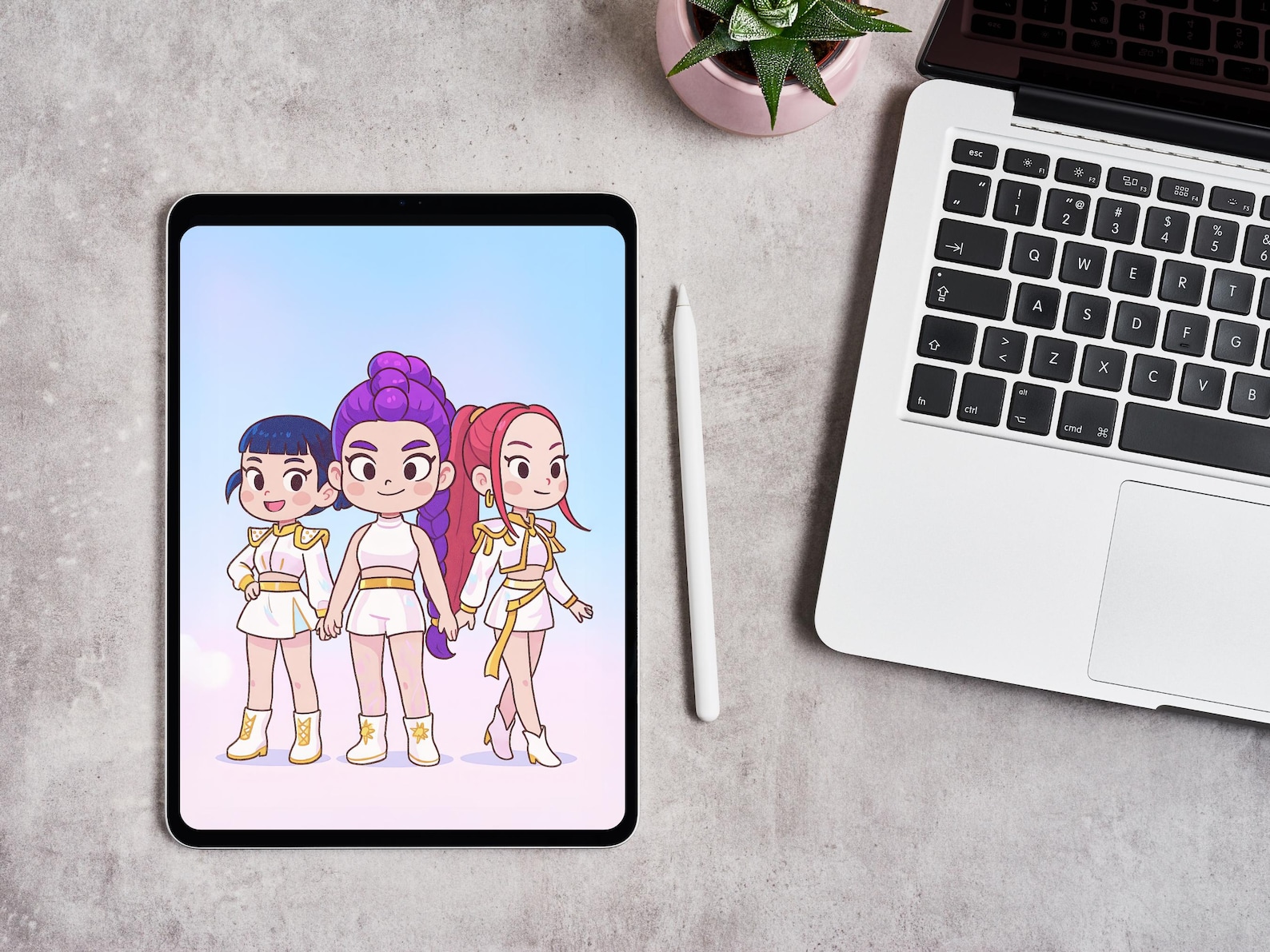 Huntrix K-pop Demon Hunters iPad & Tablet Wallpaper Pack – 7 Digital ...