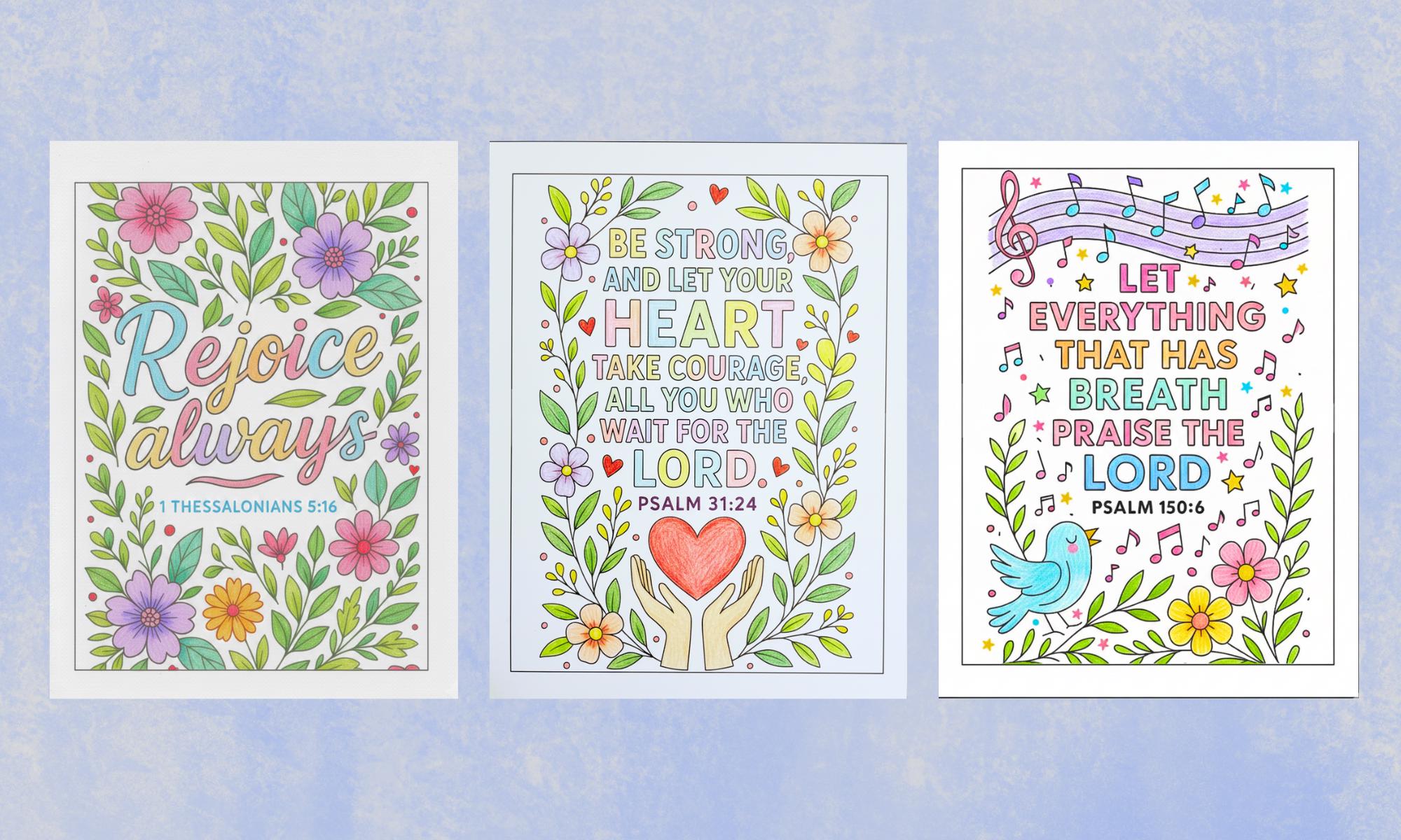 Bible Verse Coloring Pages | Christian Coloring Book for Adults & Teens ...