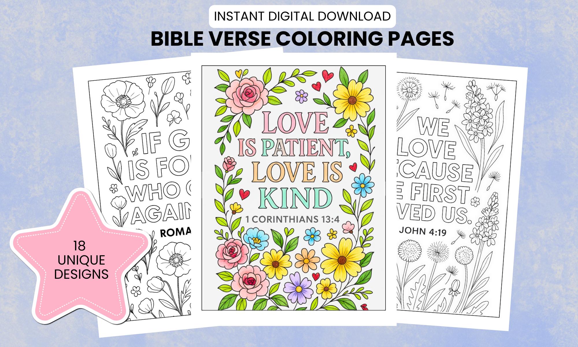 Bible Verse Coloring Pages | Christian Coloring Book for Adults & Teens ...
