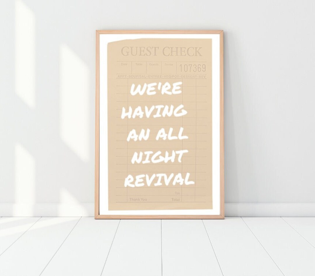 Zach Bryan Poster Guest Check Poster We're Having an - Etsy