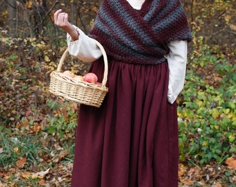 Wool Sontag,crochet Wool, Shawl,outlander Shawl,civil War Sontag,little ...