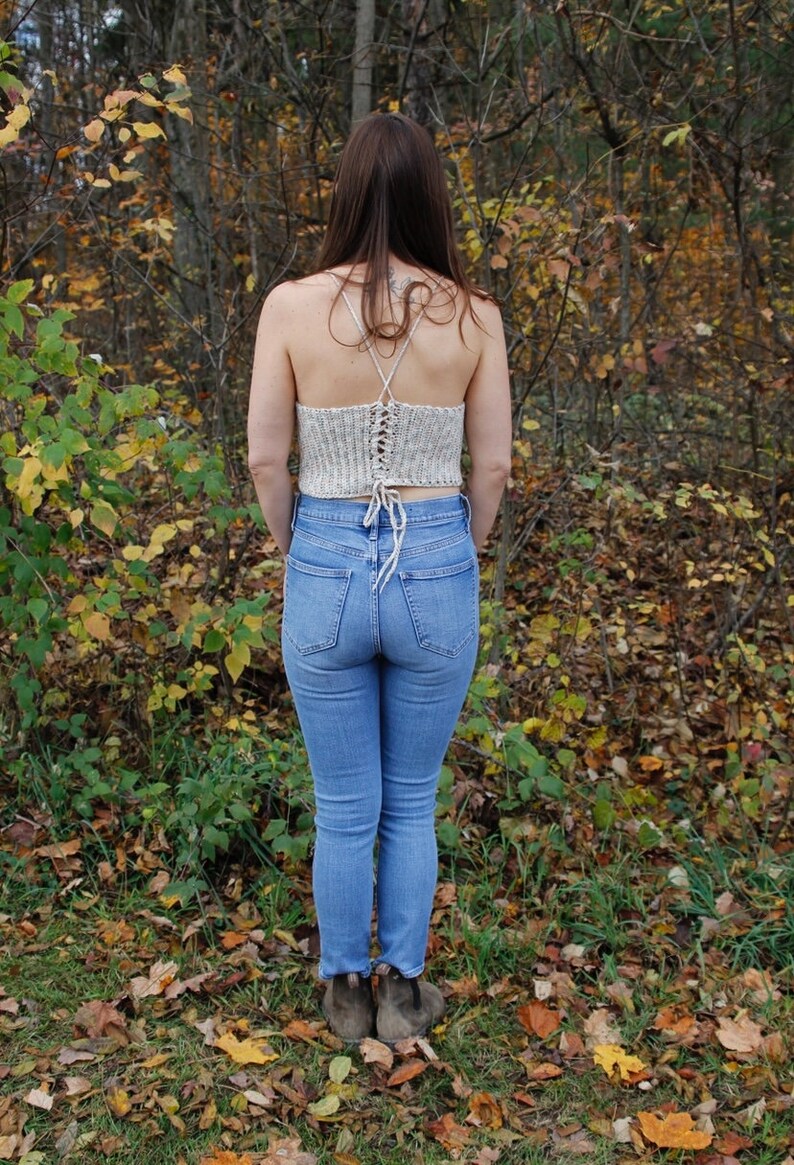 Lace Up Crop Top Etsy