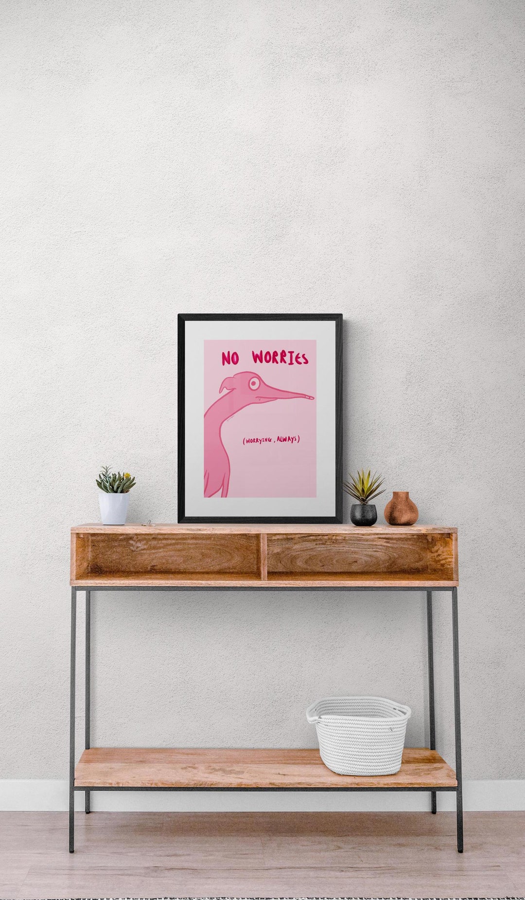 No Worries, Anxious Doggo, Vibrant, Fun and Quirky Wall Art Print ...