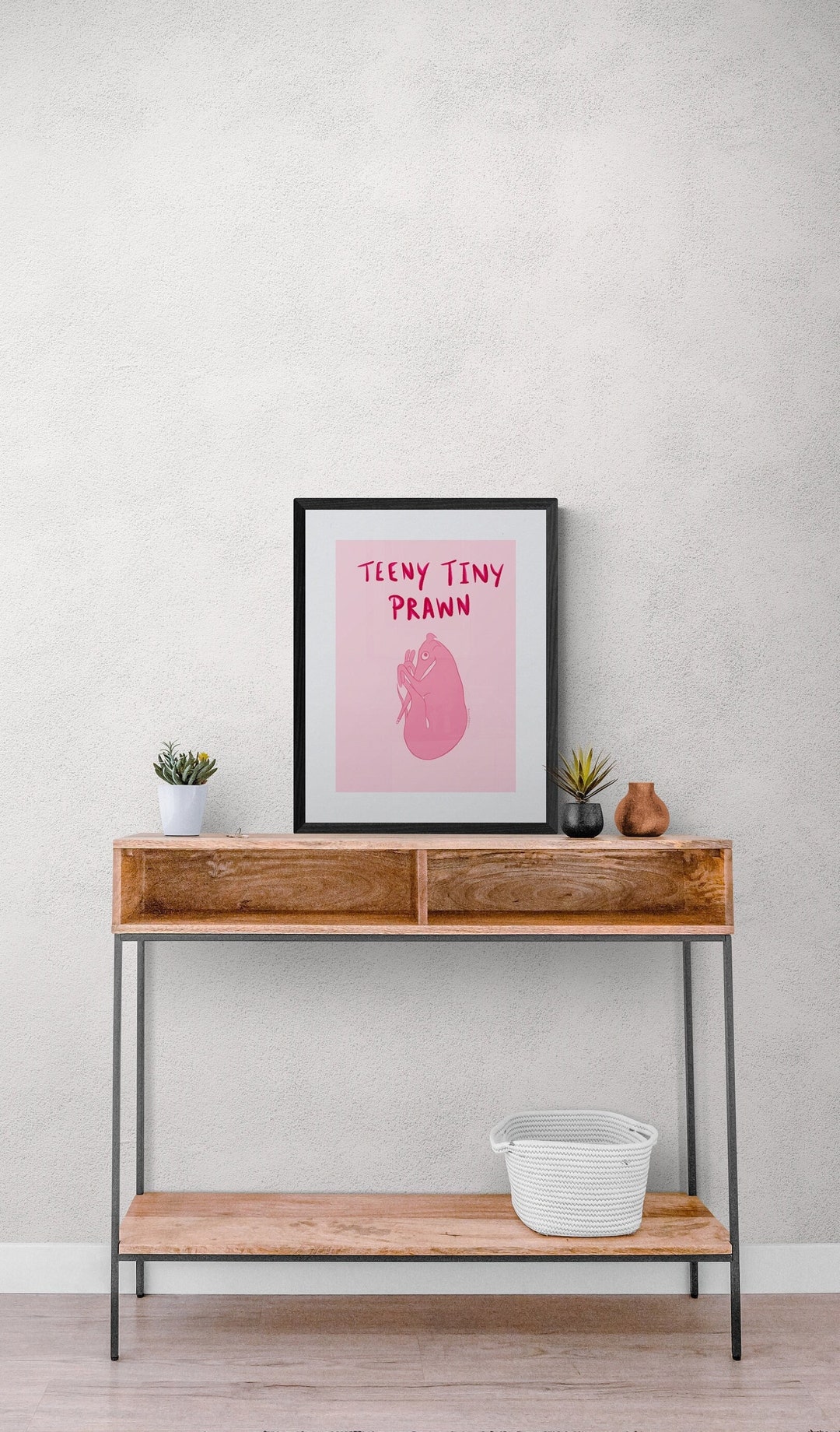 Teeny Tiny Prawn, Adorable Sleeping Doggo, Vibrant, Fun and Quirky Wall ...