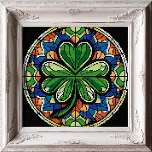 Clover Cross Stitch Pattern PDF Digital Instant Download Irish Green ...