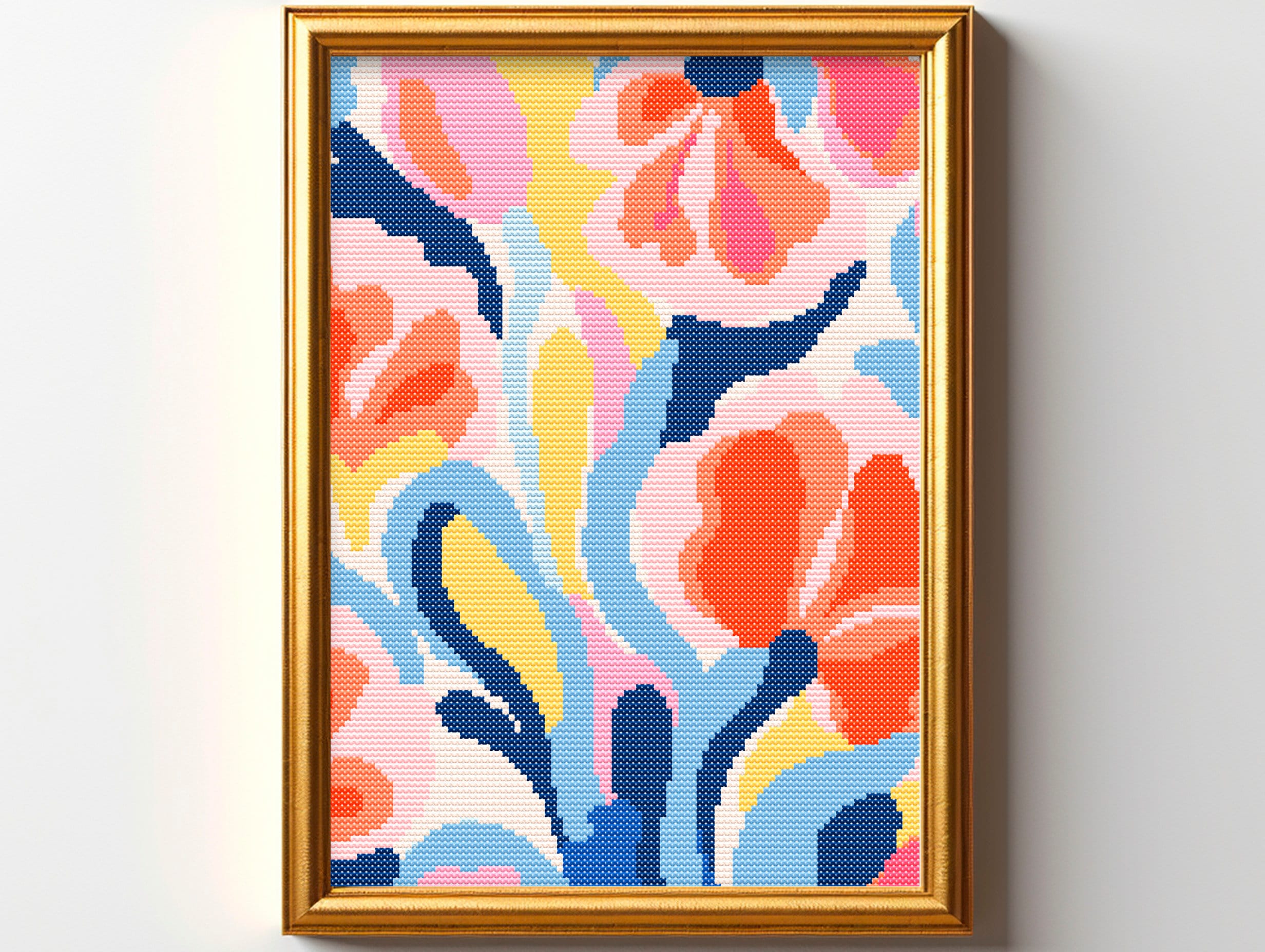 SET of 4 Abstract Cross Stitch Pattern PDF BUNDLE Deal Sale Modern ...