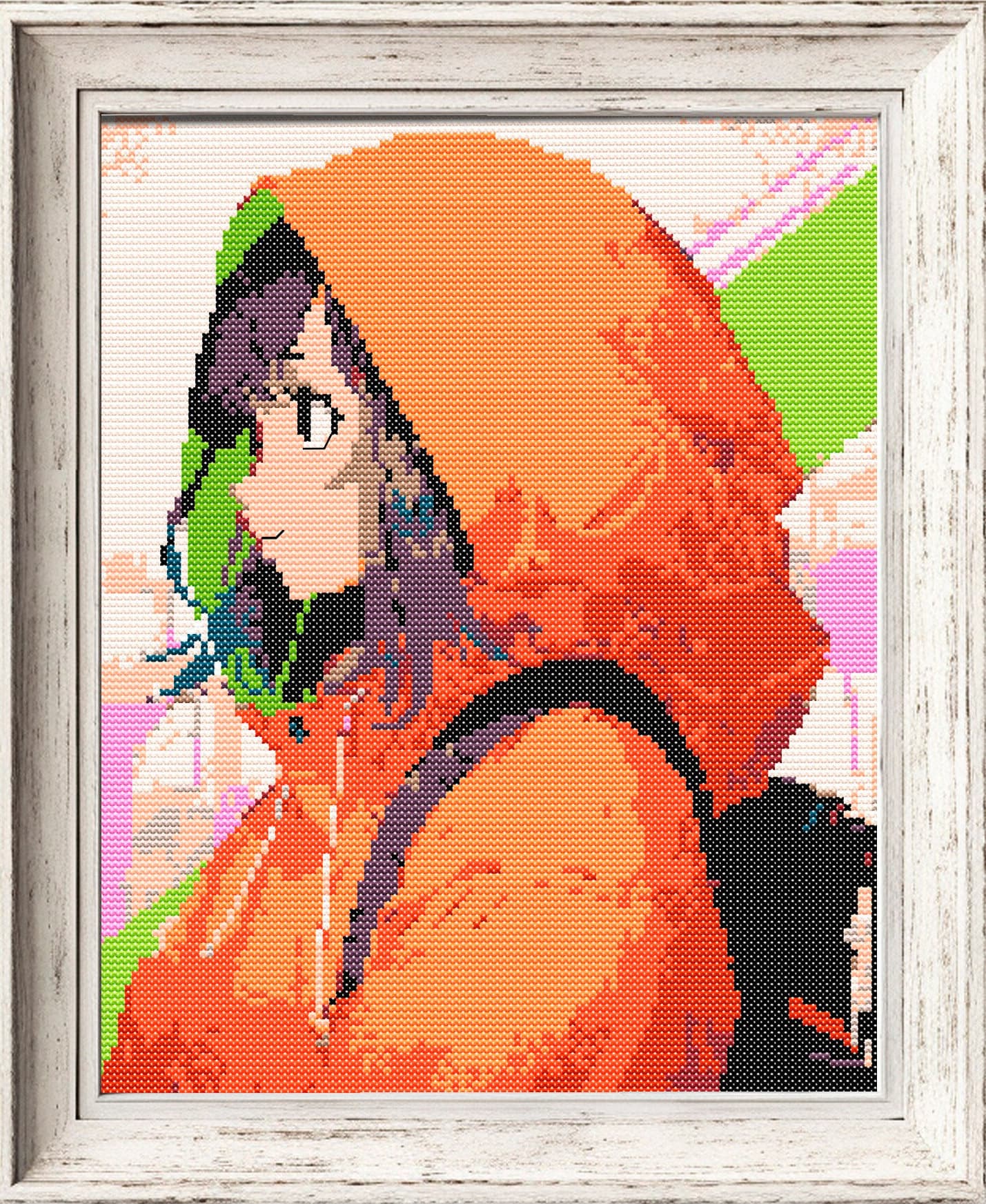 Anime Girl Cross Stitch Pattern PDF Xstitch Japanese Animation Small ...