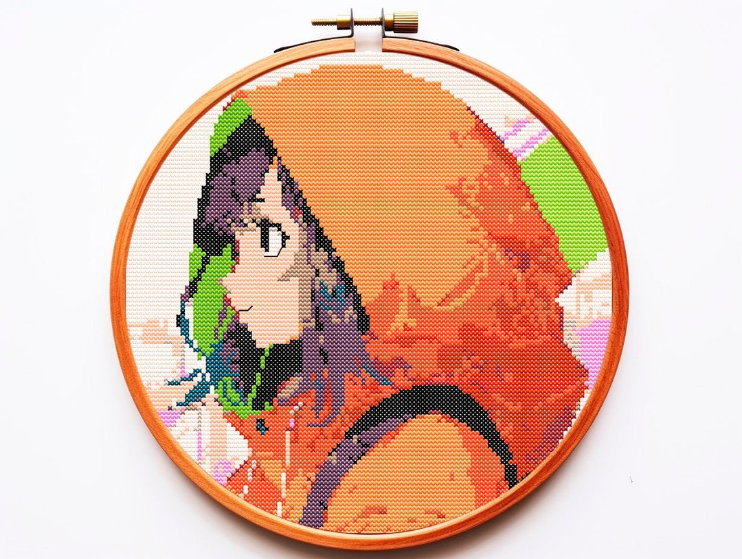 Anime Girl Cross Stitch Pattern PDF Xstitch Japanese Animation Small ...