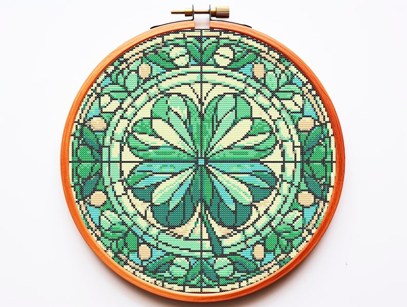 Clover Cross Stitch Pattern PDF Digital Instant Download Irish Green ...