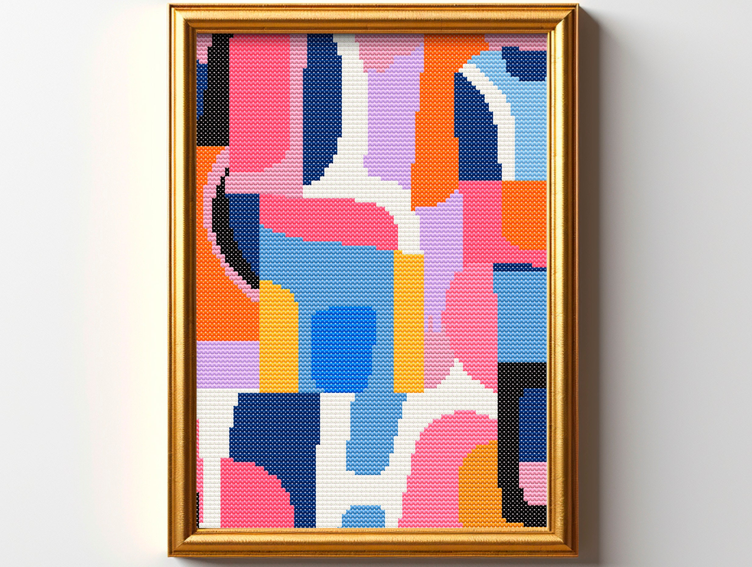 SET of 4 Abstract Cross Stitch Pattern PDF BUNDLE Deal Sale Modern ...