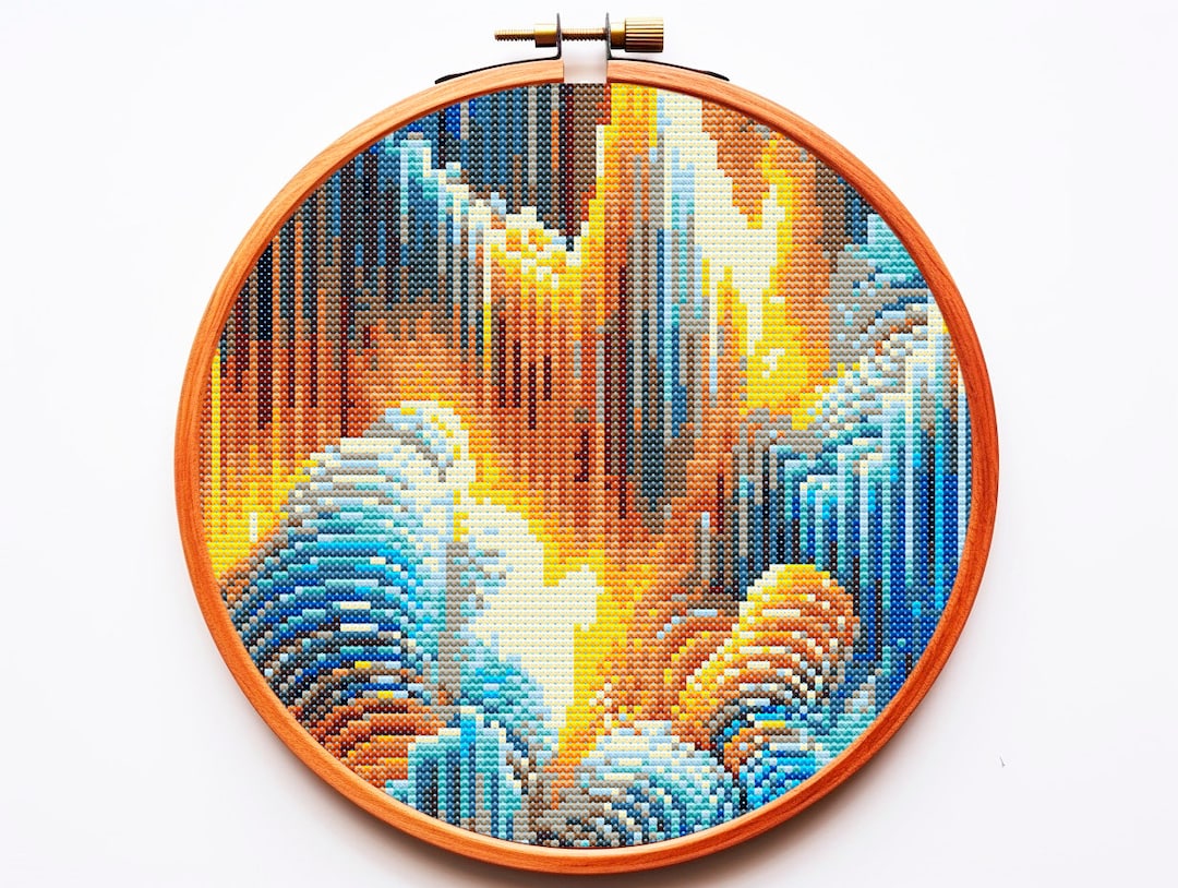 Modern Unique Cross-stitch Pattern PDF Instant Download Embroidery ...