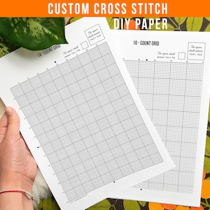 PRINTABLE Cross Stitch Graph Paper Bundle PDF 3 SIZES: Count 14, 10, 11 ...