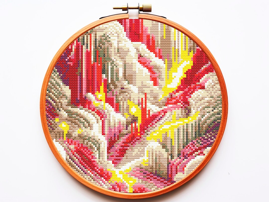 Modern Unique Cross Stitch Embroidery Abstract Geometric Abstraction ...