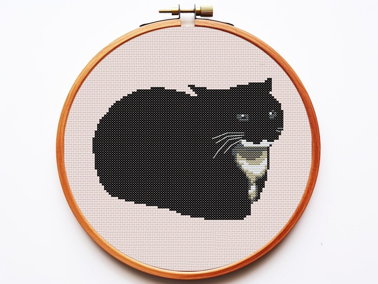 Maxwell Cat Meme Spinning Cat Maxwell the Low Poly Funny Cross Stitch ...