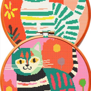 SET of 4 Cross Stitch Patterns Cute Cats BUNDLE PDF Deal Sale Xstitch ...