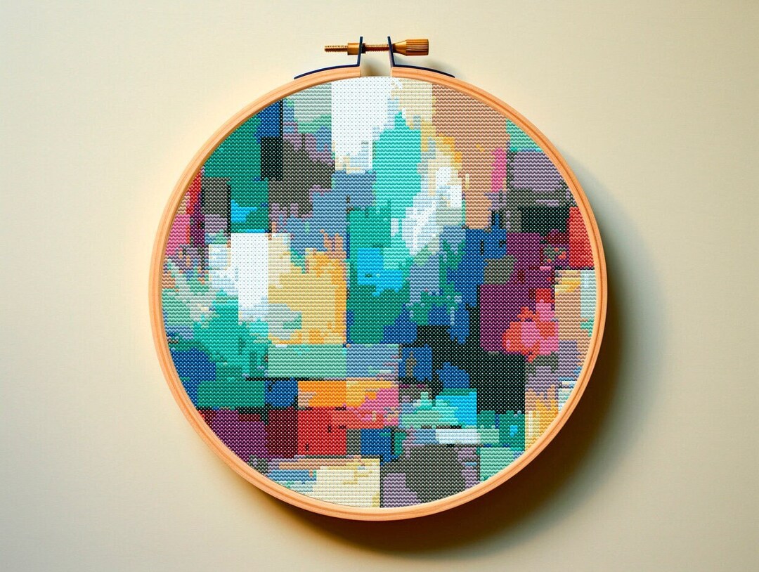 Modern Small Cross-stitch Pattern PDF Instant Download Embroidery ...