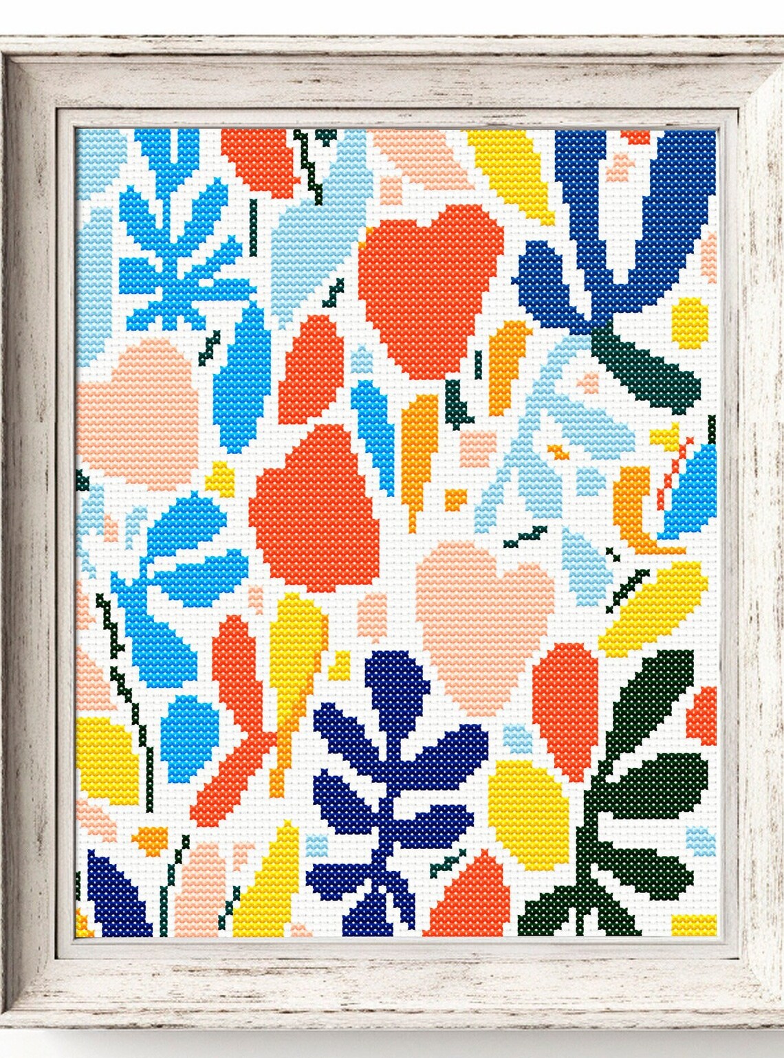 Modern Abstract Cross Stitch PDF Pattern-geometric Abstraction - Etsy