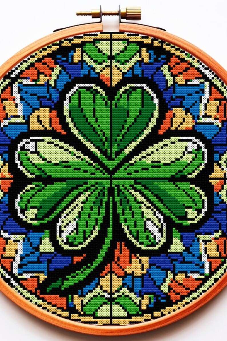 Clover Cross Stitch Pattern PDF Digital Instant Download Irish Green ...