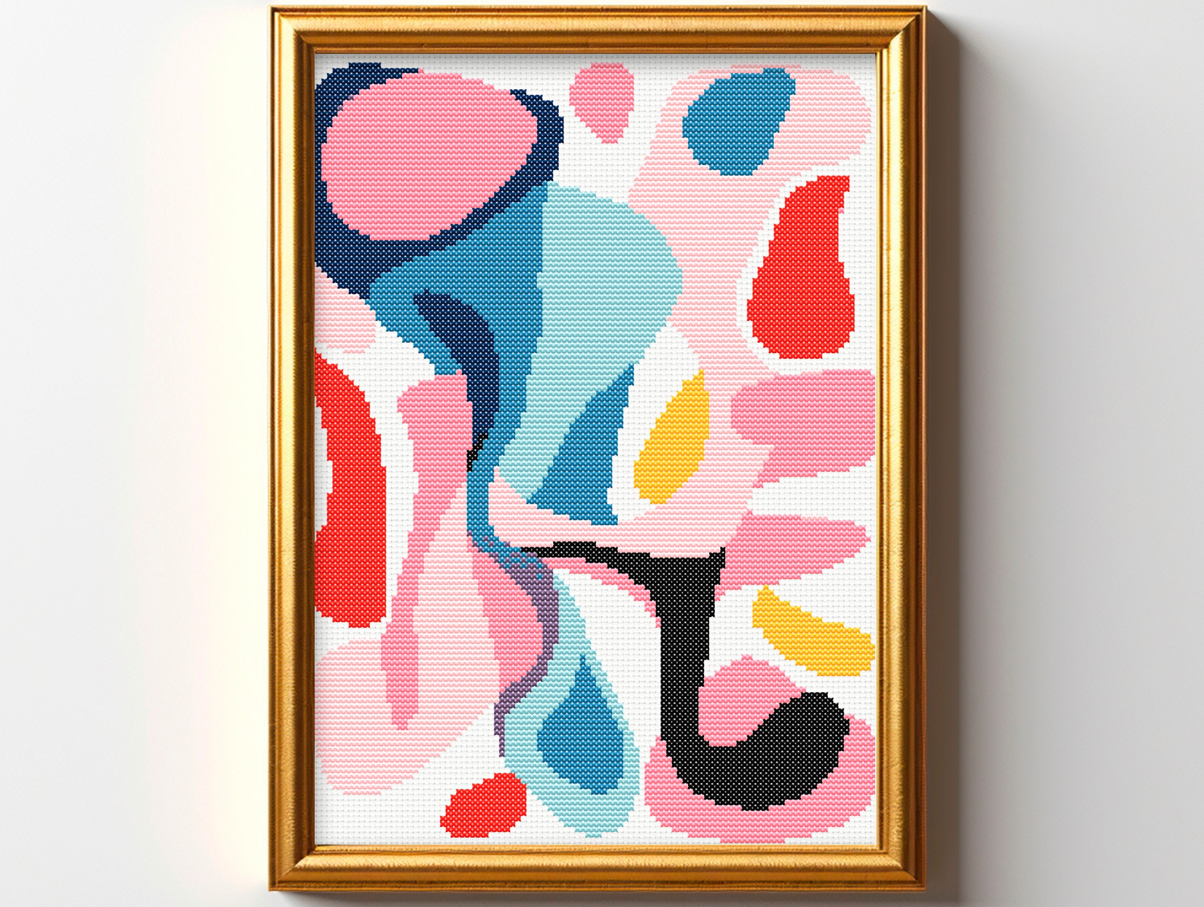 SET of 4 Abstract Cross Stitch Pattern PDF BUNDLE Deal Sale Modern ...