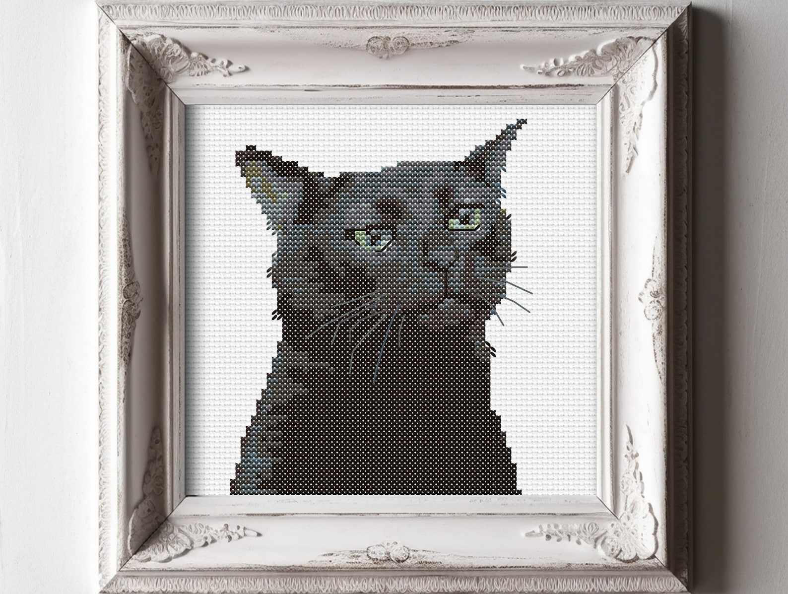 PDF Dissociating Black Cat Zoning Out Meme Funny Cross Stitch for ...