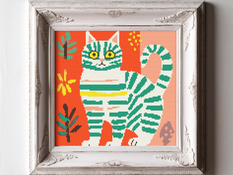 SET of 4 Cross Stitch Patterns Cute Cats BUNDLE PDF Deal Sale Xstitch ...