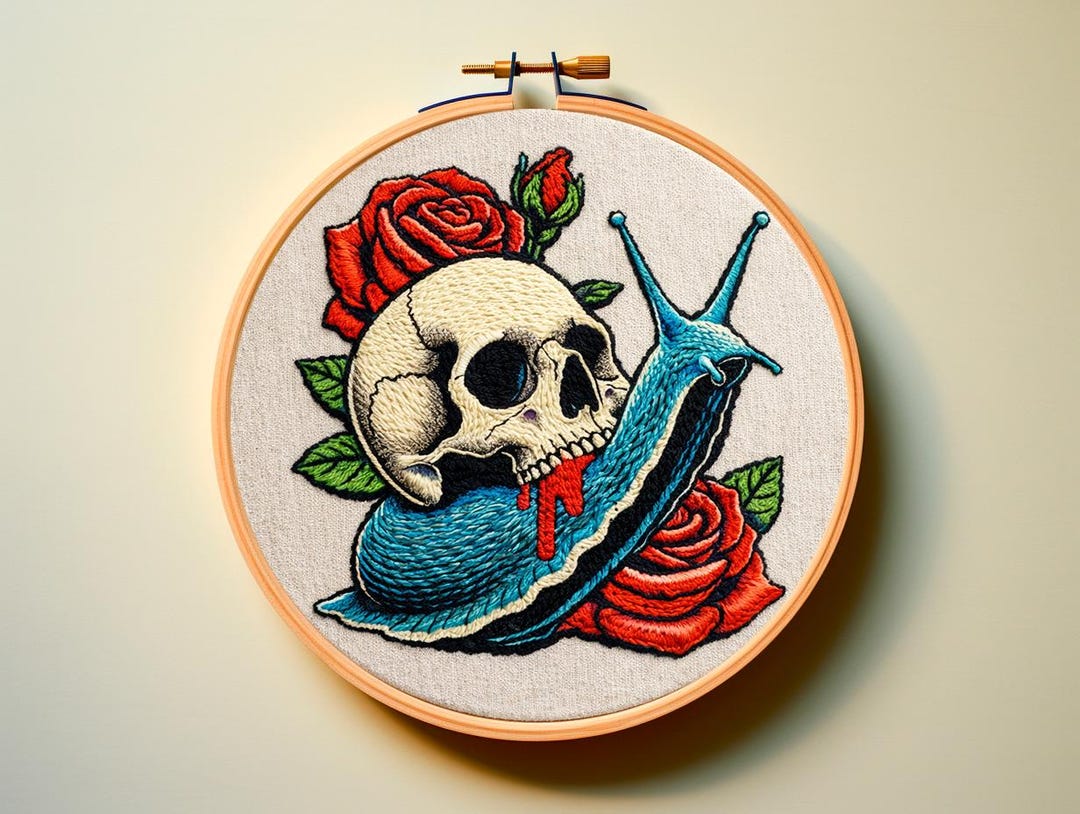 Hand Embroidery PDF Pattern With DMC Thread Color Code - Gothic Theme ...