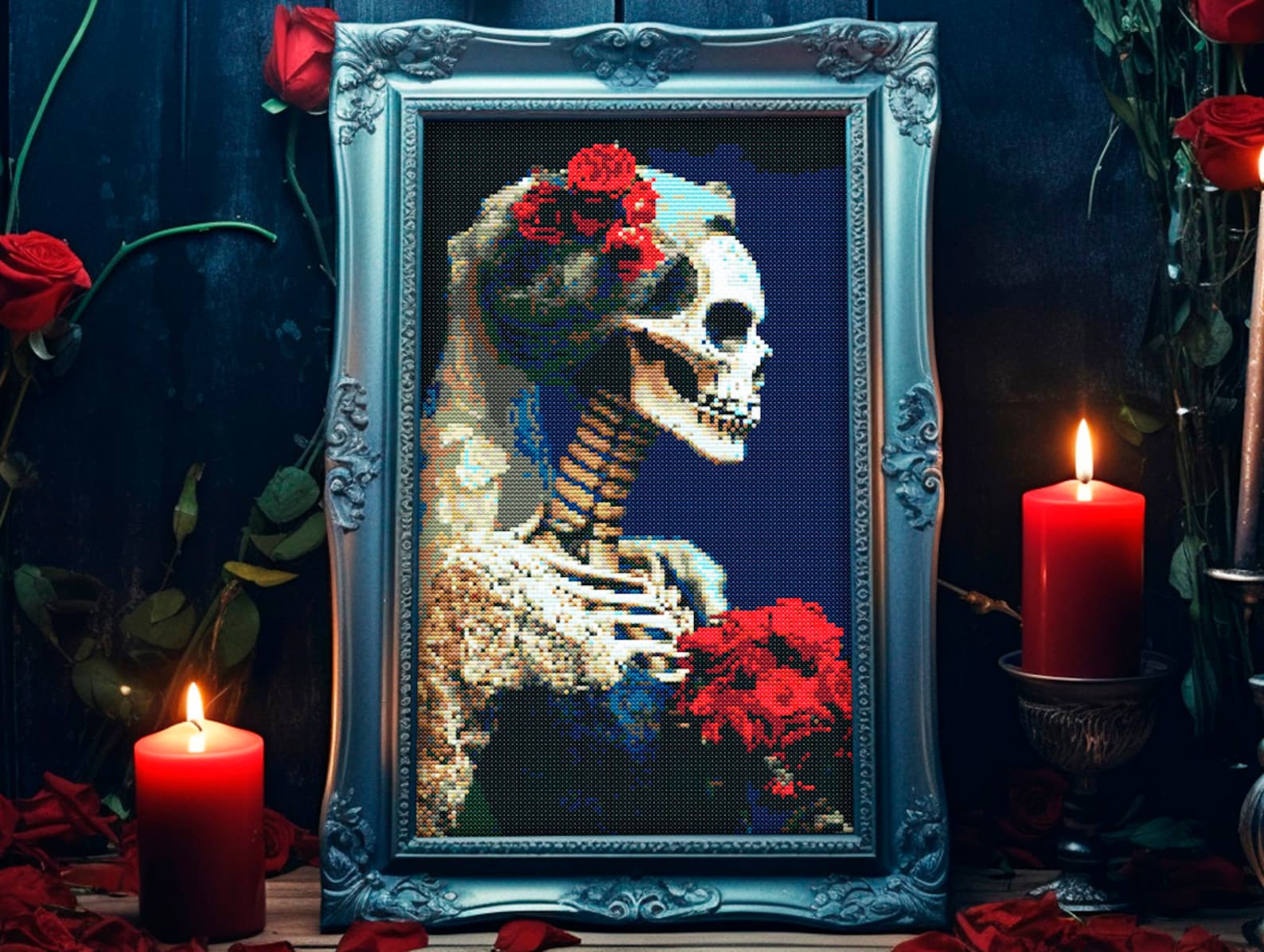 Modern Gothic Bride Cross Stitch Hallowe En Pattern Victorian Instant ...