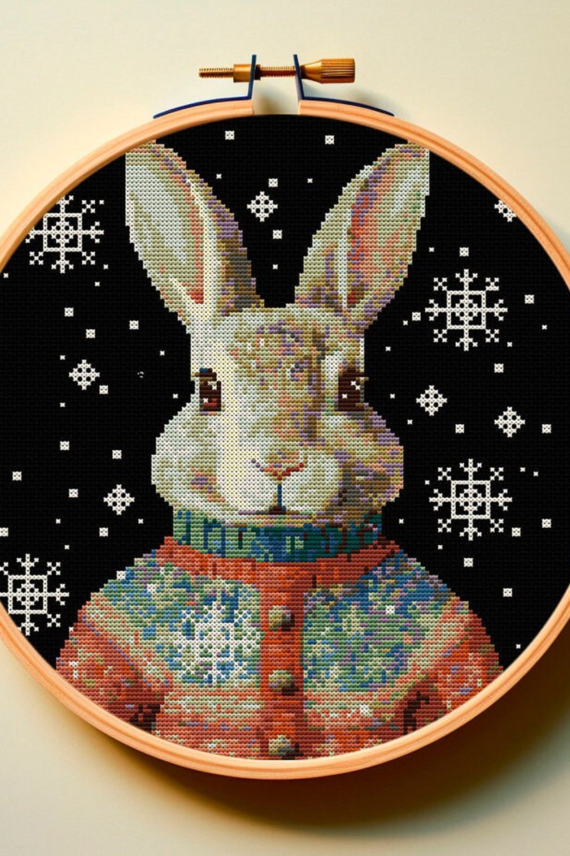 Hare Cross Stitch Pattern Pdf-instant Download Rabbit Animal Sweater ...