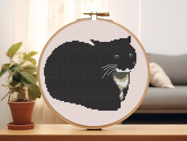 Maxwell Cat Meme Spinning Cat Maxwell the Low Poly Funny Cross Stitch ...