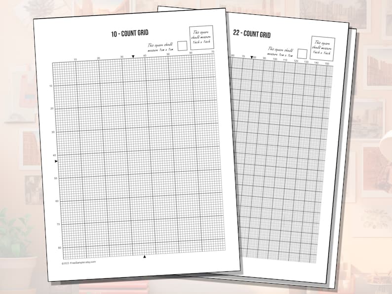 PRINTABLE Cross Stitch Graph Paper Bundle PDF 6 SIZES: Count 14, 10, 11 ...