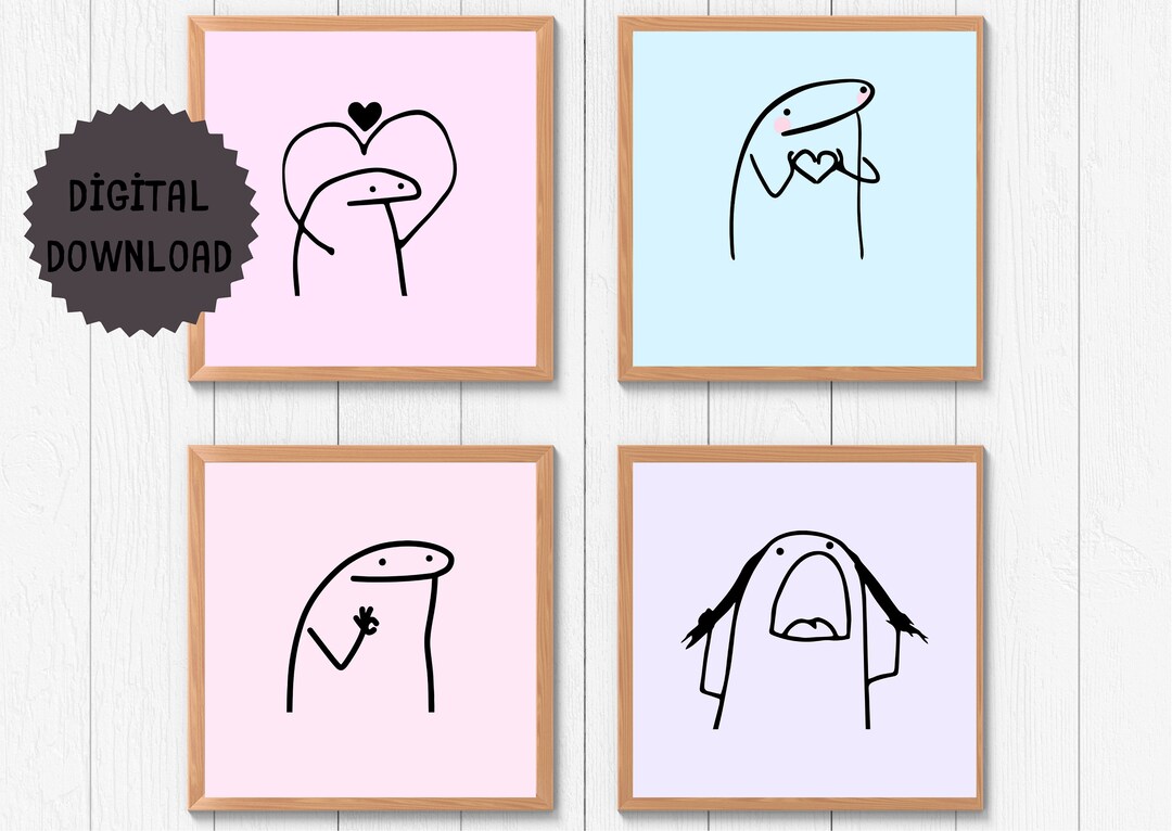 Cartoon Wall Art, Animation Wall Art, Simple Creative Wall Art - Etsy