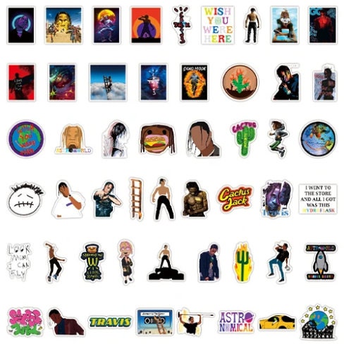 50 PCS Travis Scott Astroworld Cactus Jack Sticker Pack - Etsy