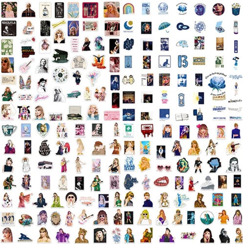Taylor Swift Sticker Pack 200 Unique Swiftie Decals for Laptops ...