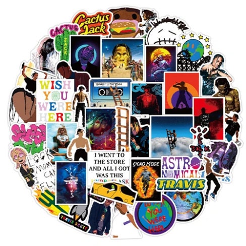 50 PCS Travis Scott Astroworld Cactus Jack Sticker Pack - Etsy