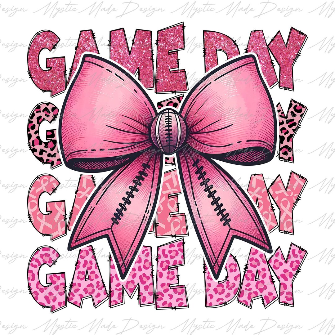 Pink Coquette Football Png, Football Bow Png, Football Mom Png ...