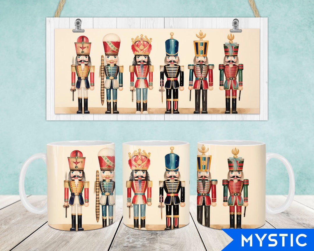 Christmas Nutcracker Mug Wrap,christmas 11oz & 15oz Mug Template ...