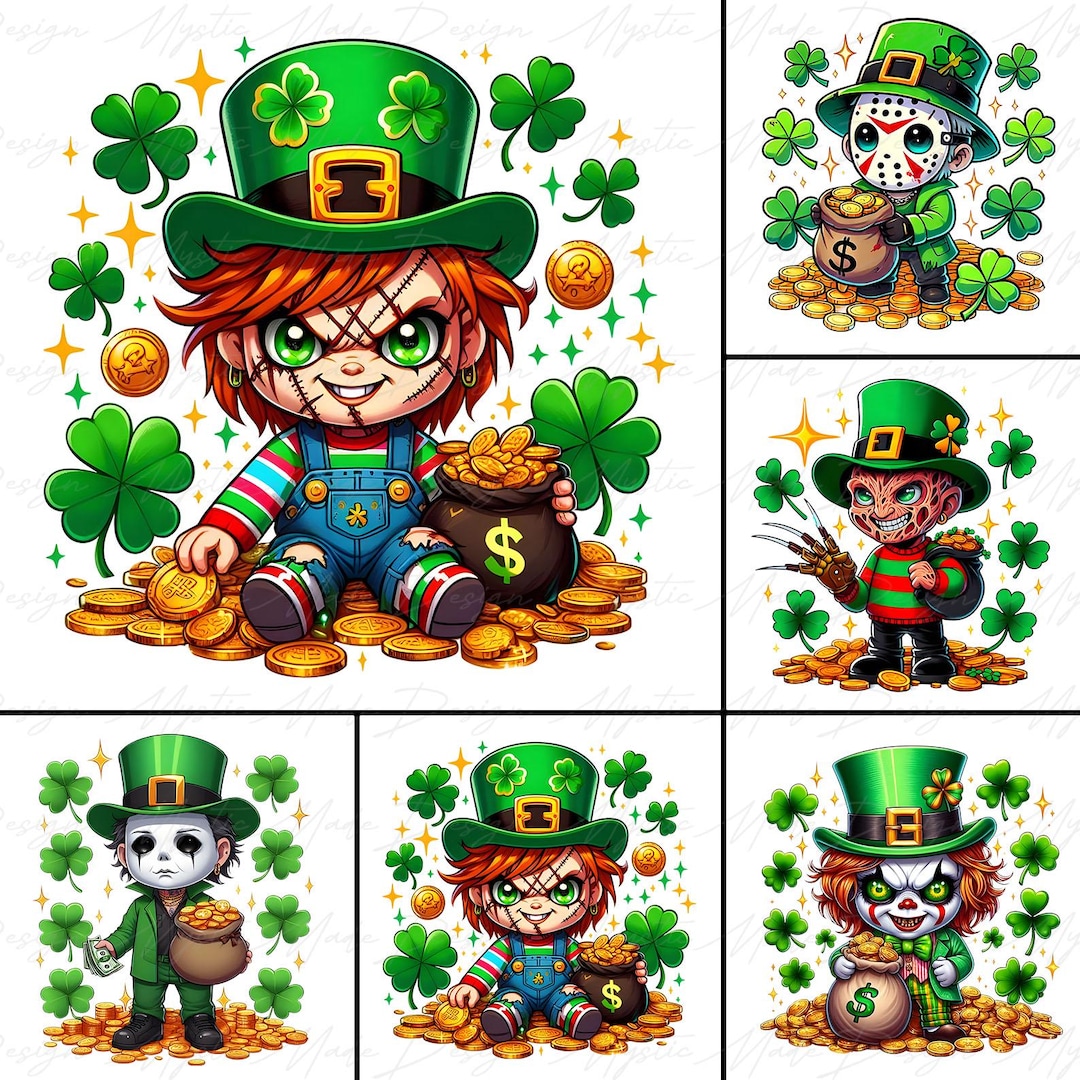 Saint Patrick’s Day Horror Killer Png, St Patricks Day Horror Png ...