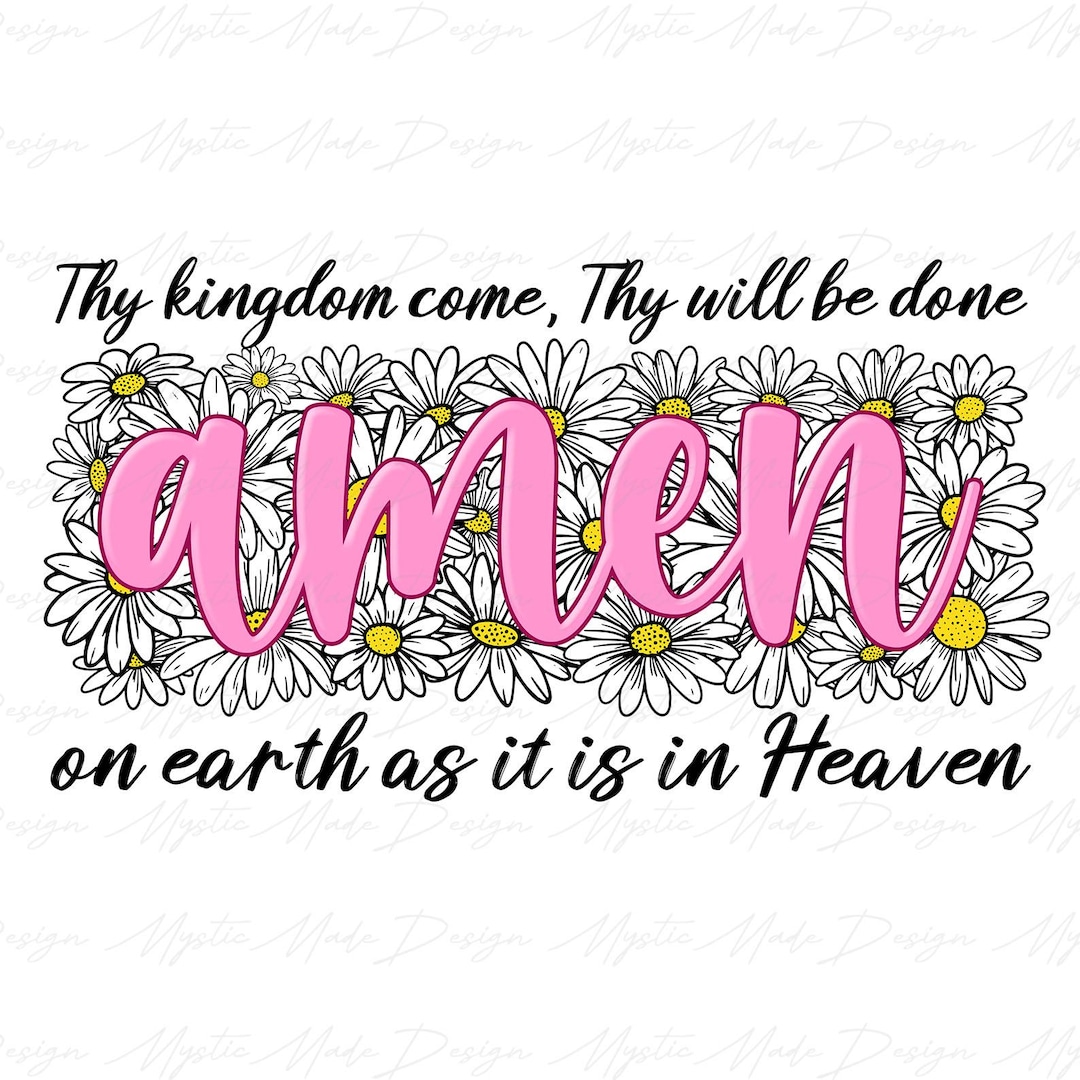 Daisy Floral Amen Png, Retro Amen Png, Floral Spring Png, Easter ...