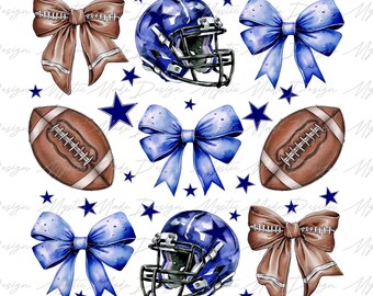 Bow Football Png, Coquette Football Png, Football Mom Png, Football Png ...