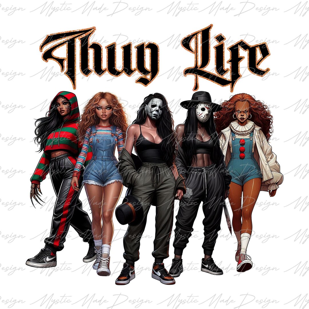 Thug Life Horror Friend Png, Halloween Vibes Png, Friends Horror Movie ...
